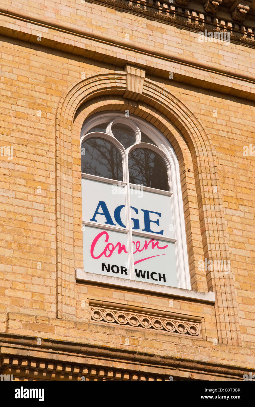 An age concern sign in Norwich,Norfolk,Uk Stock Photo - Alamy