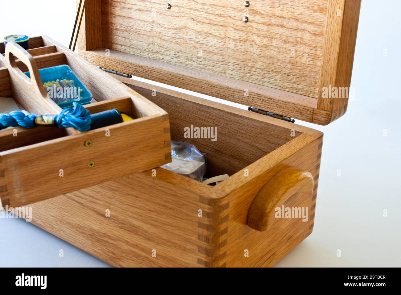 A sewing box made of Red Oak Stock Photo - Alamy