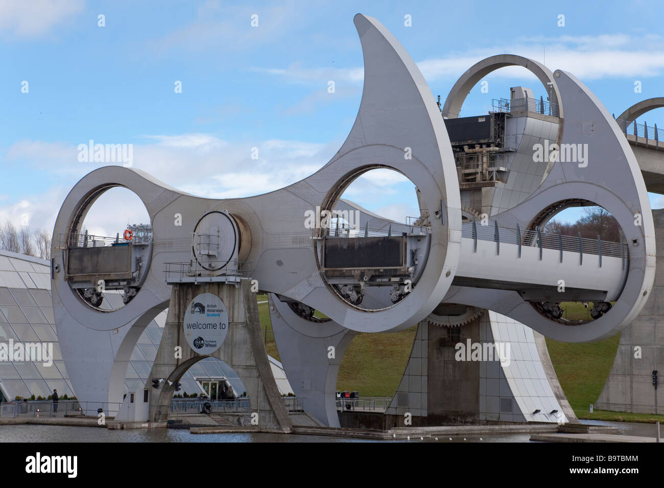 The Falkirk Wheel rotating Stock Photo - Alamy