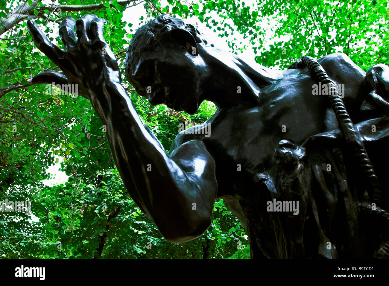 rodin statue arm extended fingures pointing Stock Photo - Alamy
