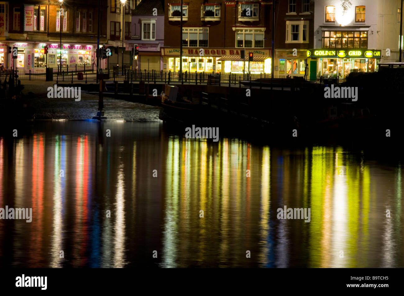 Seafront at night, Scarborough, Yorkshire Stock Photo - Alamy
