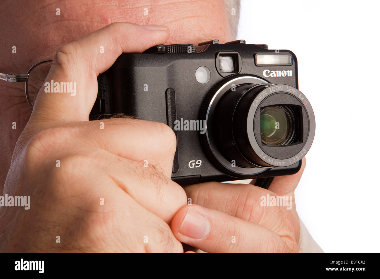 Photography Canon G9 compact 12 mpxl digital camera in use Stock Photo ...