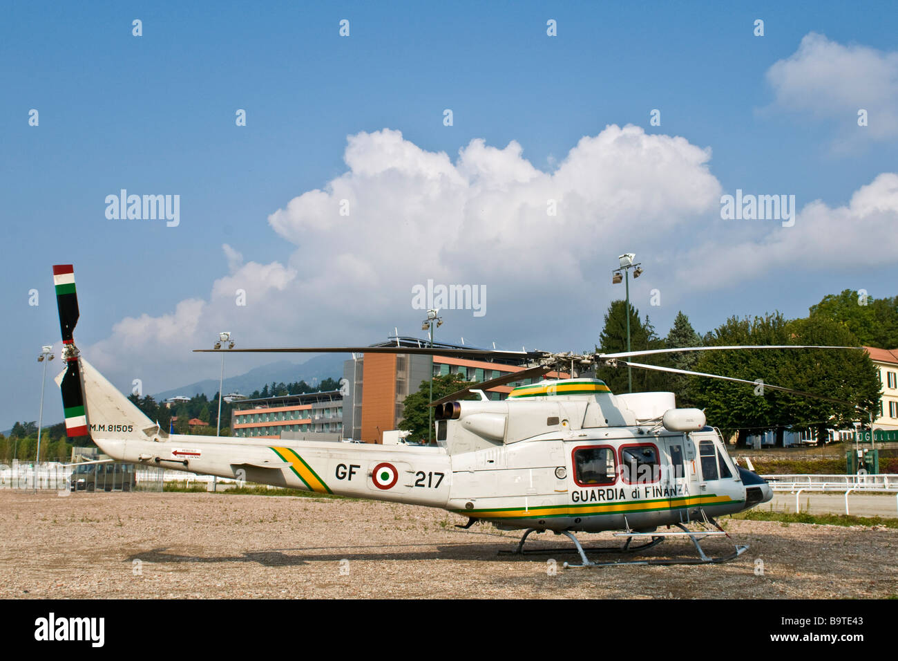 Helicopter Italian Finance Guard Stock Photo - Alamy