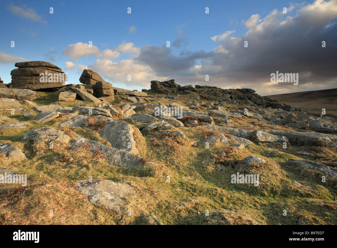 Row Tor in early spring, Dartmoor, Devon, England, UK Stock Photo - Alamy