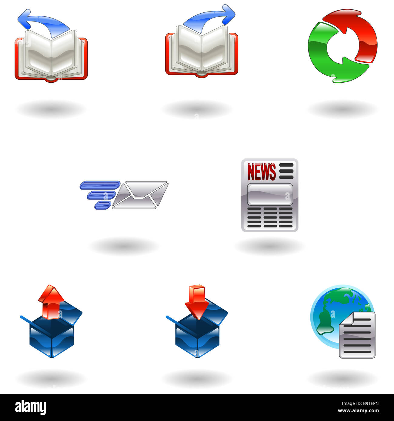 A set of shiny internet browser icons Stock Photo - Alamy