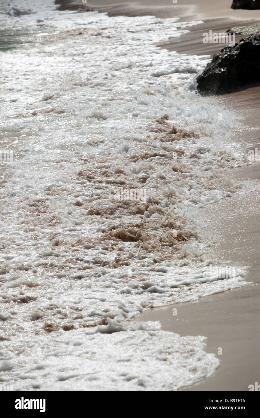 Close-up of the the surf line, on Stonehole Beach, Warwick Parish ...