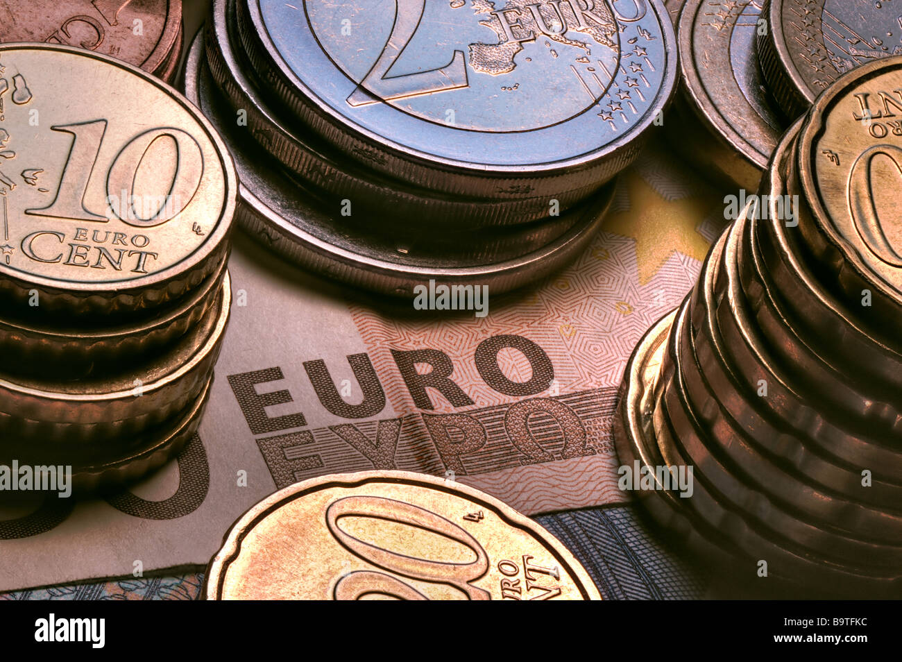 1euro coins hi-res stock photography and images - Alamy