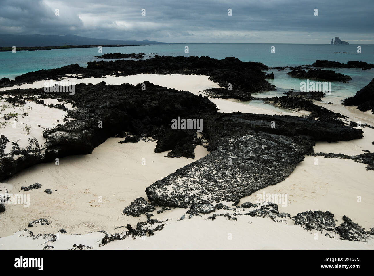 Cerro Brujo beach , San Cristobal , Chatham , Galapagos , Ecuador Stock ...