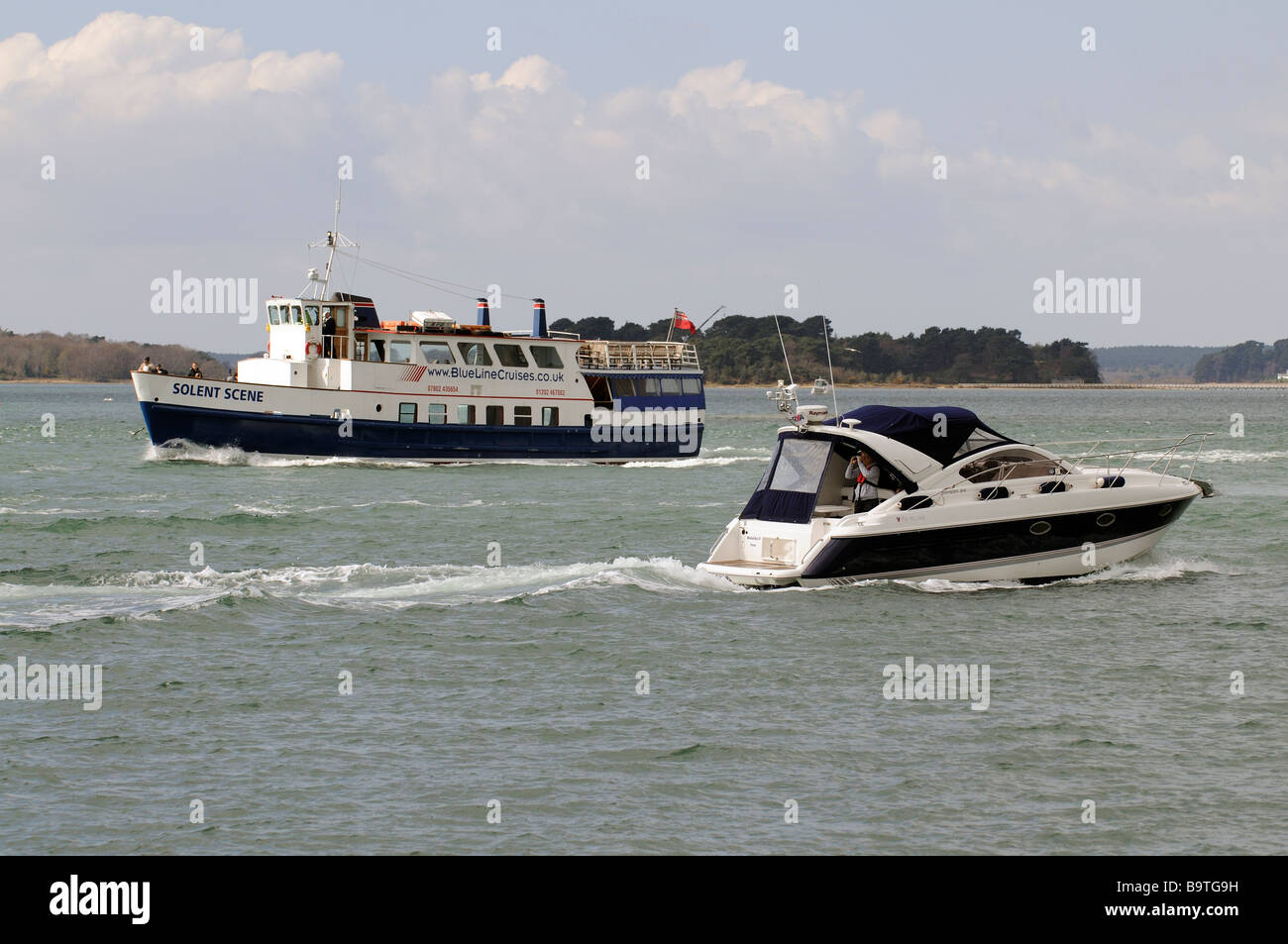 Blue Line Cruises tour boat Solent Scene sailing off Brownsea Island ...