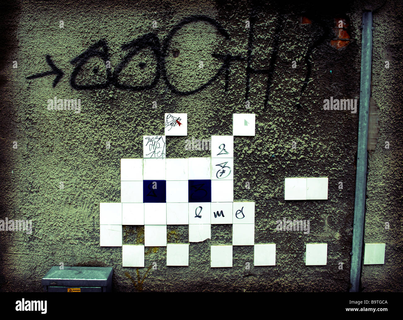 space invader northern quarter manchester uk england urban street art ...