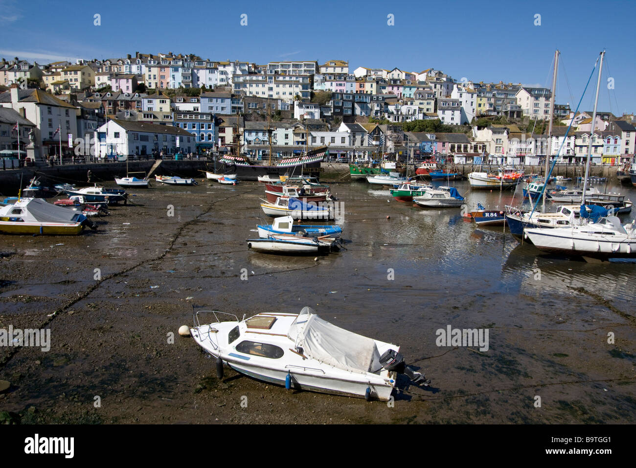 Brixham picturesque harbour Devon England United Kingdom Europe uk gb ...