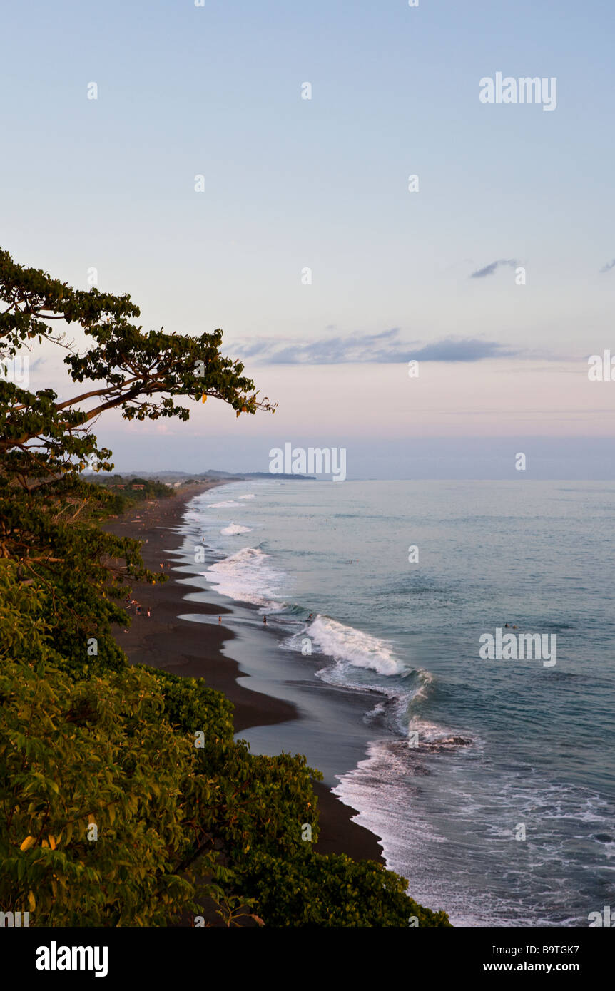 Waves break along the Pacific coast at the surf haven of Playa Hermosa ...