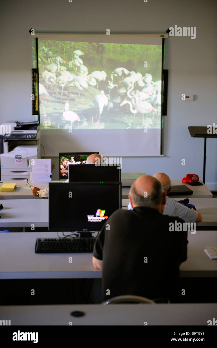 Seniors learning computer skills hi-res stock photography and images ...