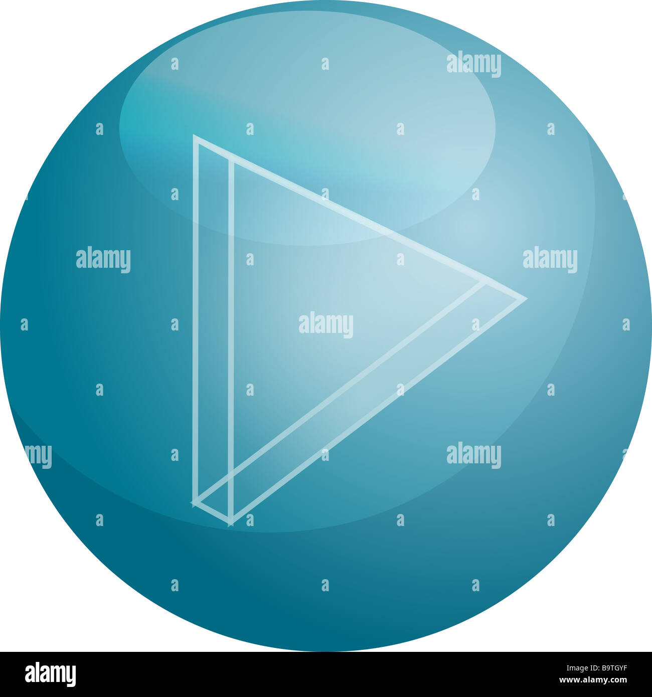 Play Audio icon illustration triangle with line Stock Photo - Alamy