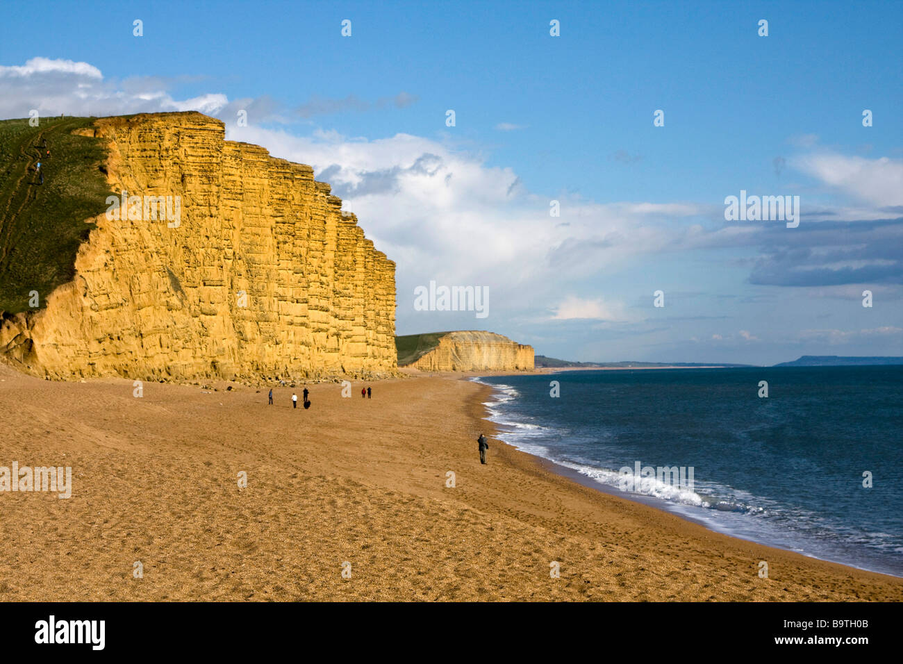 west bay sandstone jurassic cliffs dorset england uk gb Stock Photo - Alamy