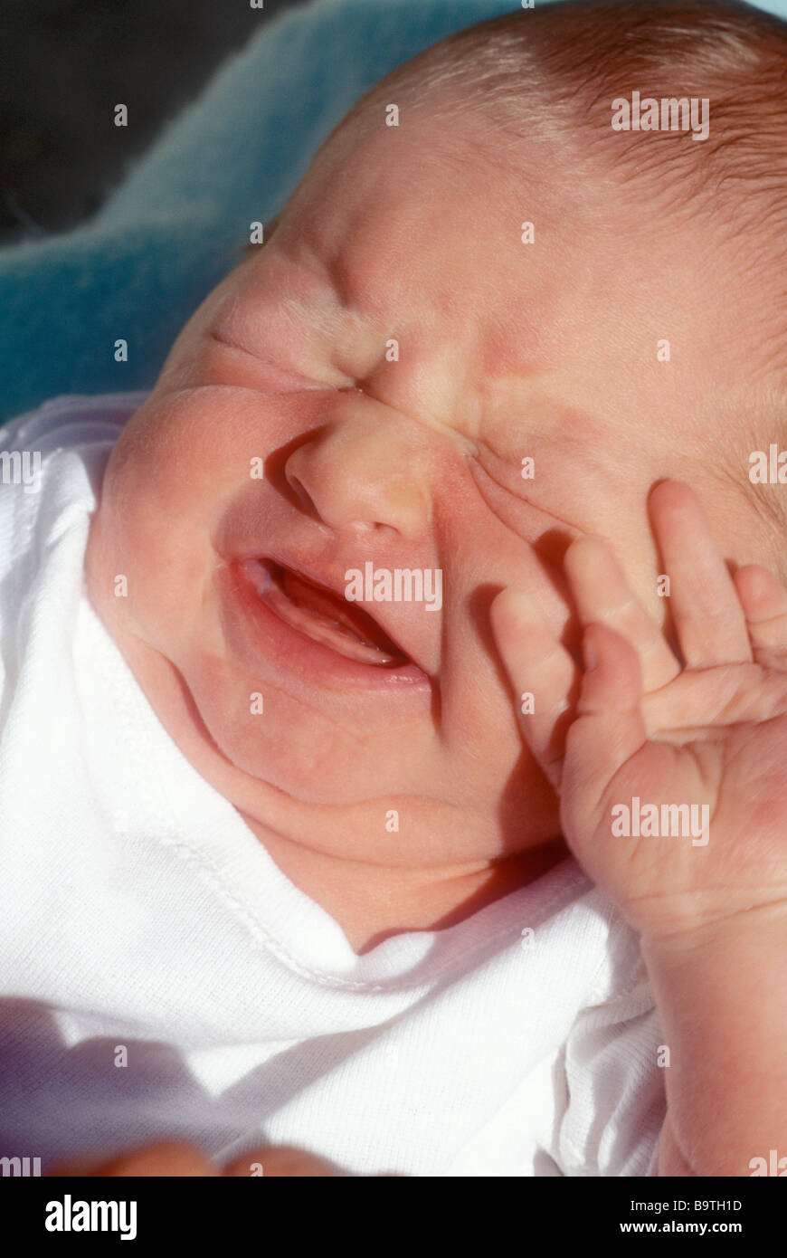 Crying baby face hi-res stock photography and images - Alamy