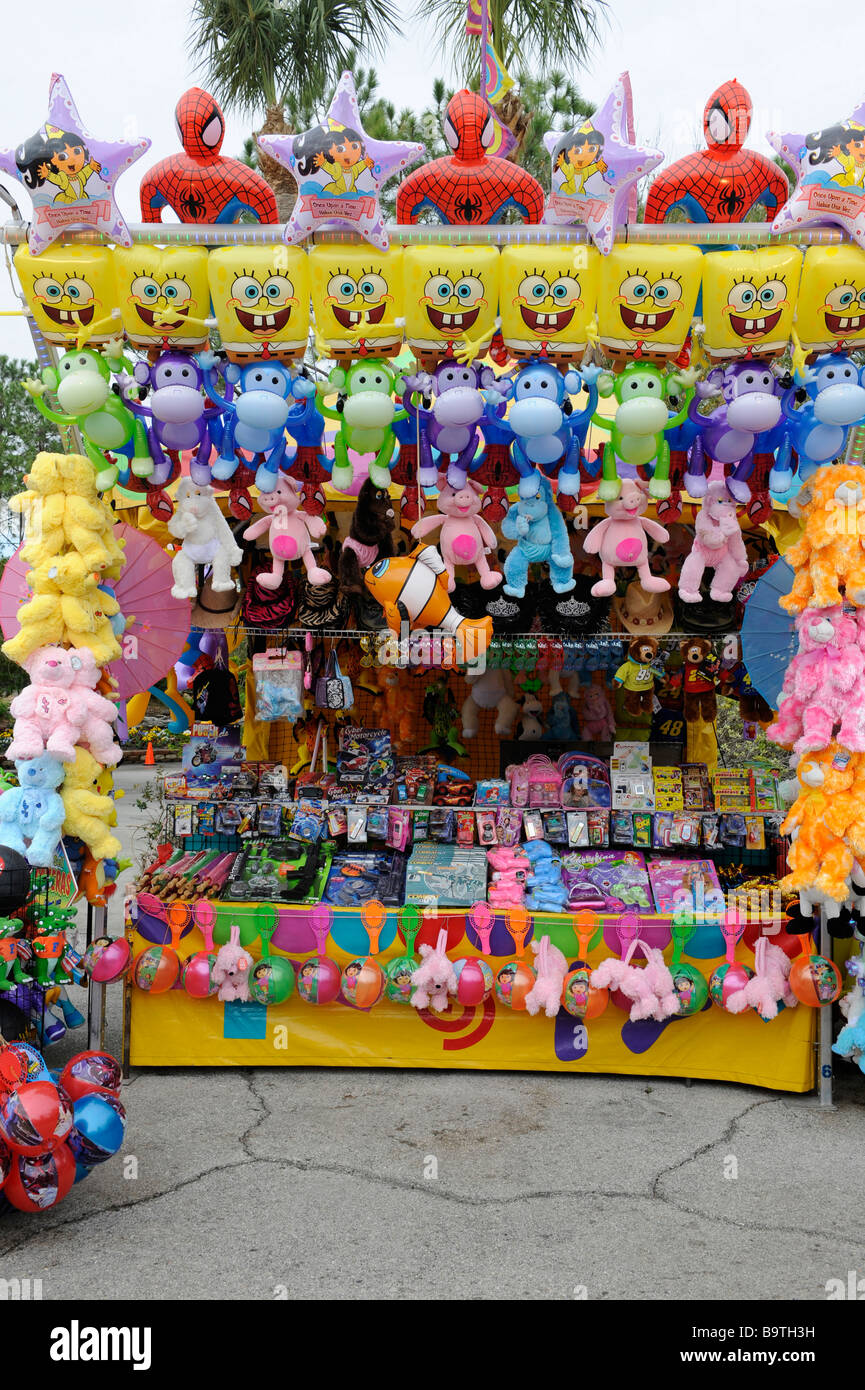Colorful toys souvenirs display Florida State Fair Tampa Stock Photo ...
