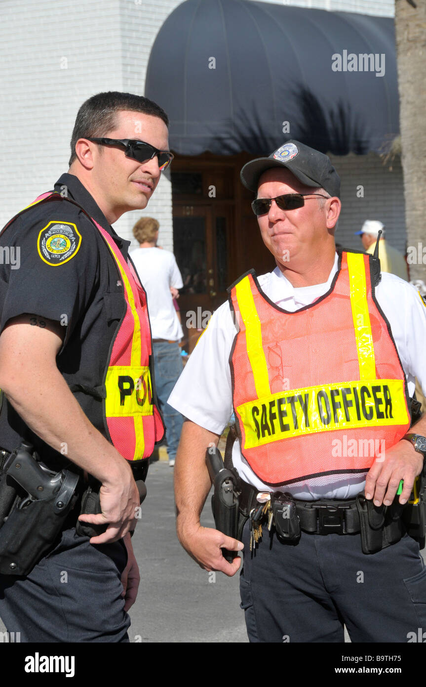 White Male Police Officers Manage Crowd at Lake Wales Mardi Gras ...