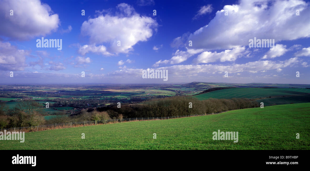 View of the South Downs escarpment Stock Photo - Alamy