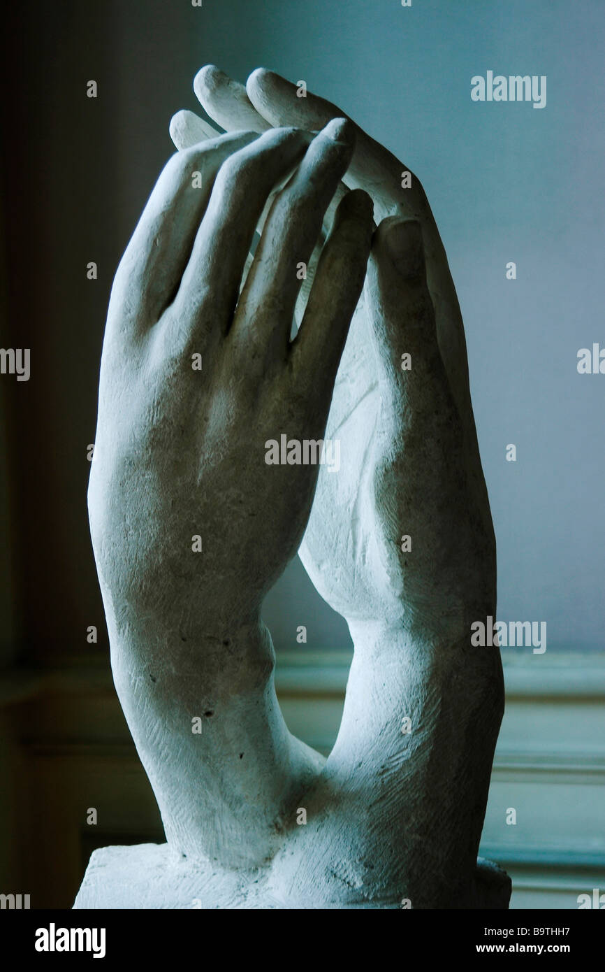 Rodin sculpture study of hands Stock Photo - Alamy