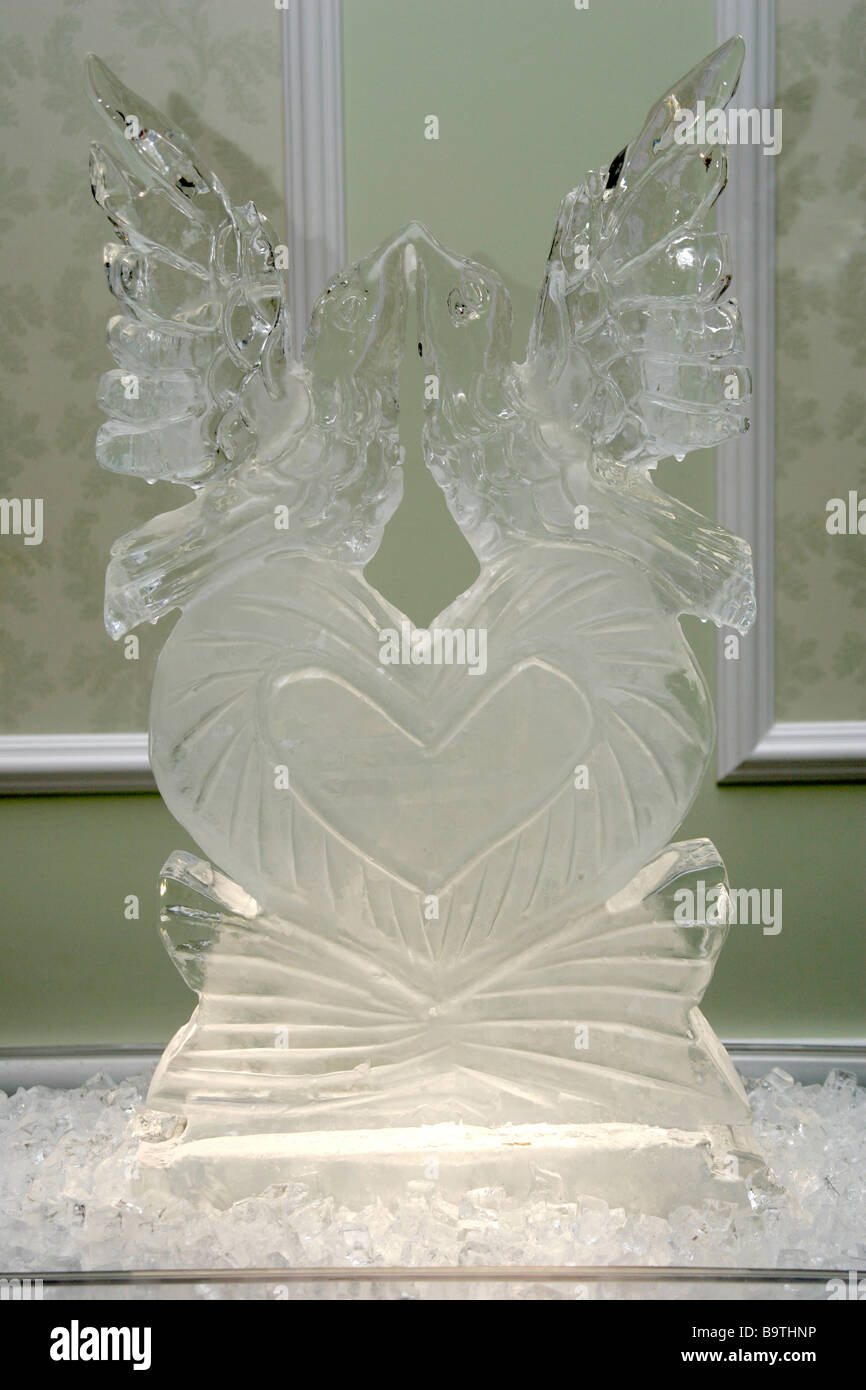 A beautifully carved ice sculpture Stock Photo - Alamy