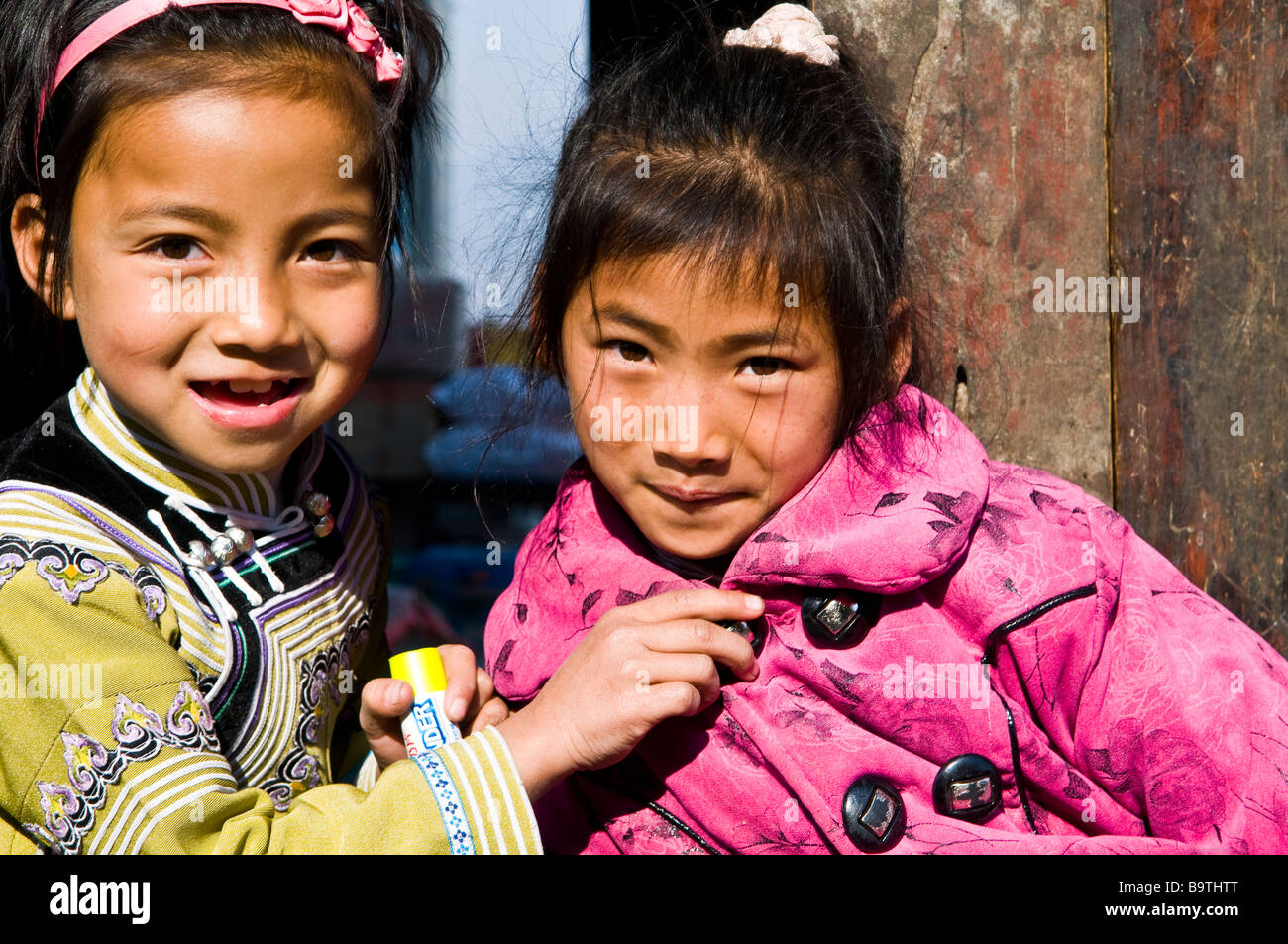 Cute Akha / Hani ( Hani is the minority name in China ) children Stock ...