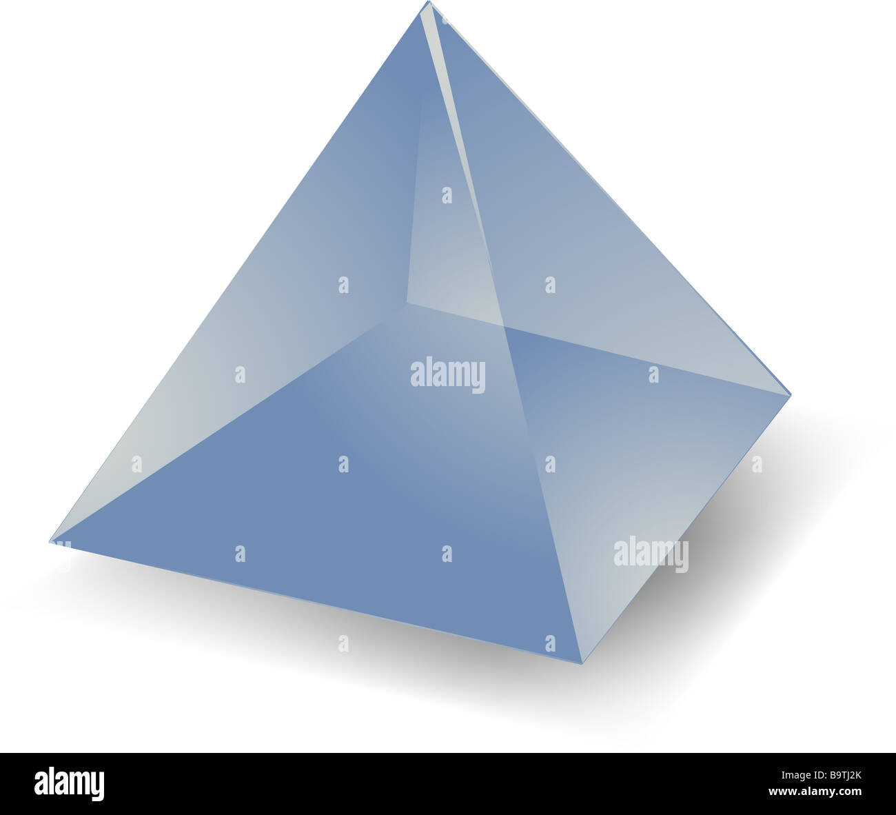 Blank empty 3d translucent pyramid shape illustration Stock Photo - Alamy
