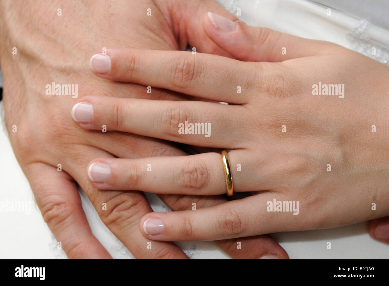 hands marriage newlyweds wedding ring ring rings love hand Stock Photo ...