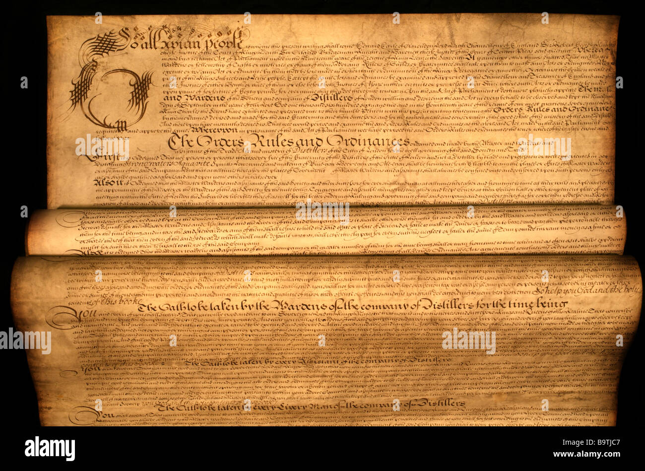 An ancient document on parchment Stock Photo - Alamy