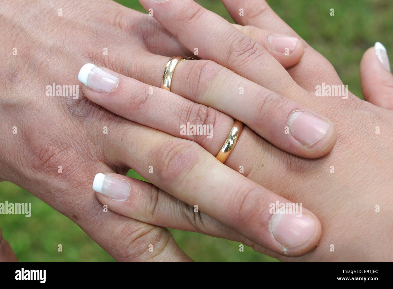 hands marriage newlyweds wedding ring ring rings love hand Stock Photo ...