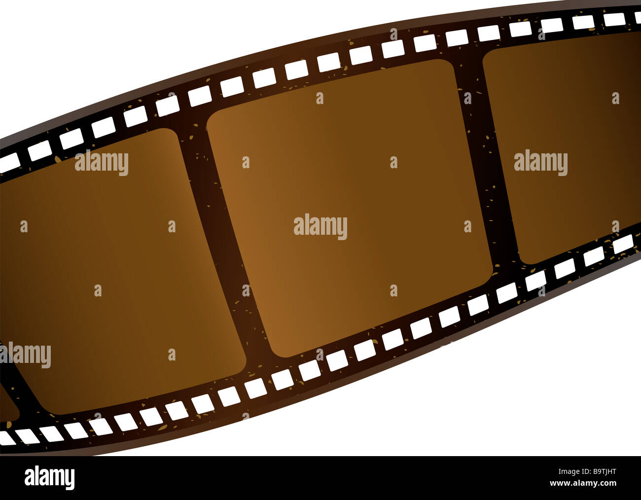 Strip of negative film with aged effect in brown with copyspace Stock ...