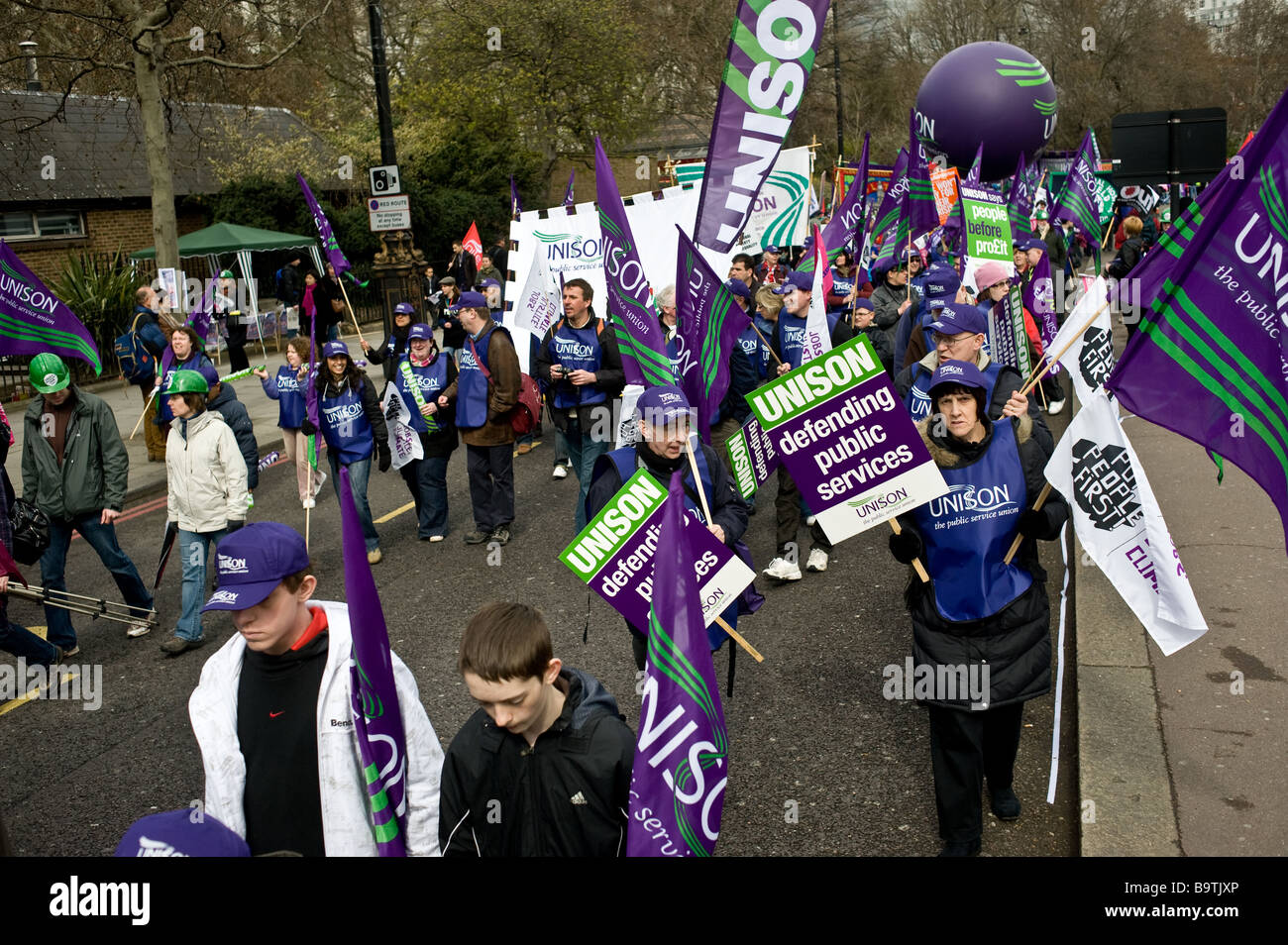 Unison protest hi-res stock photography and images - Alamy
