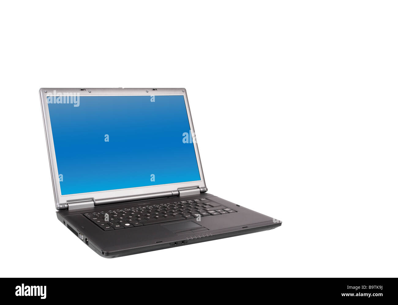 Laptop with blue screen Stock Photo - Alamy