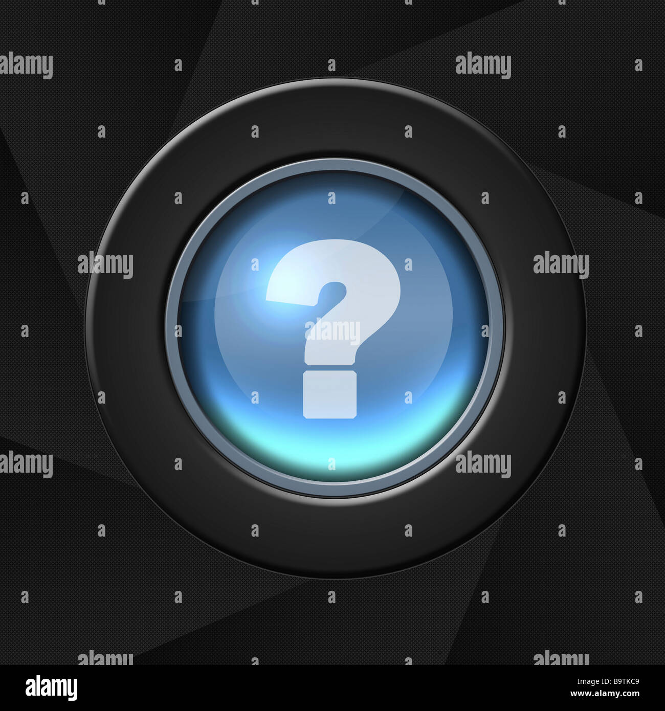 Question mark blue icon over black background Stock Photo - Alamy