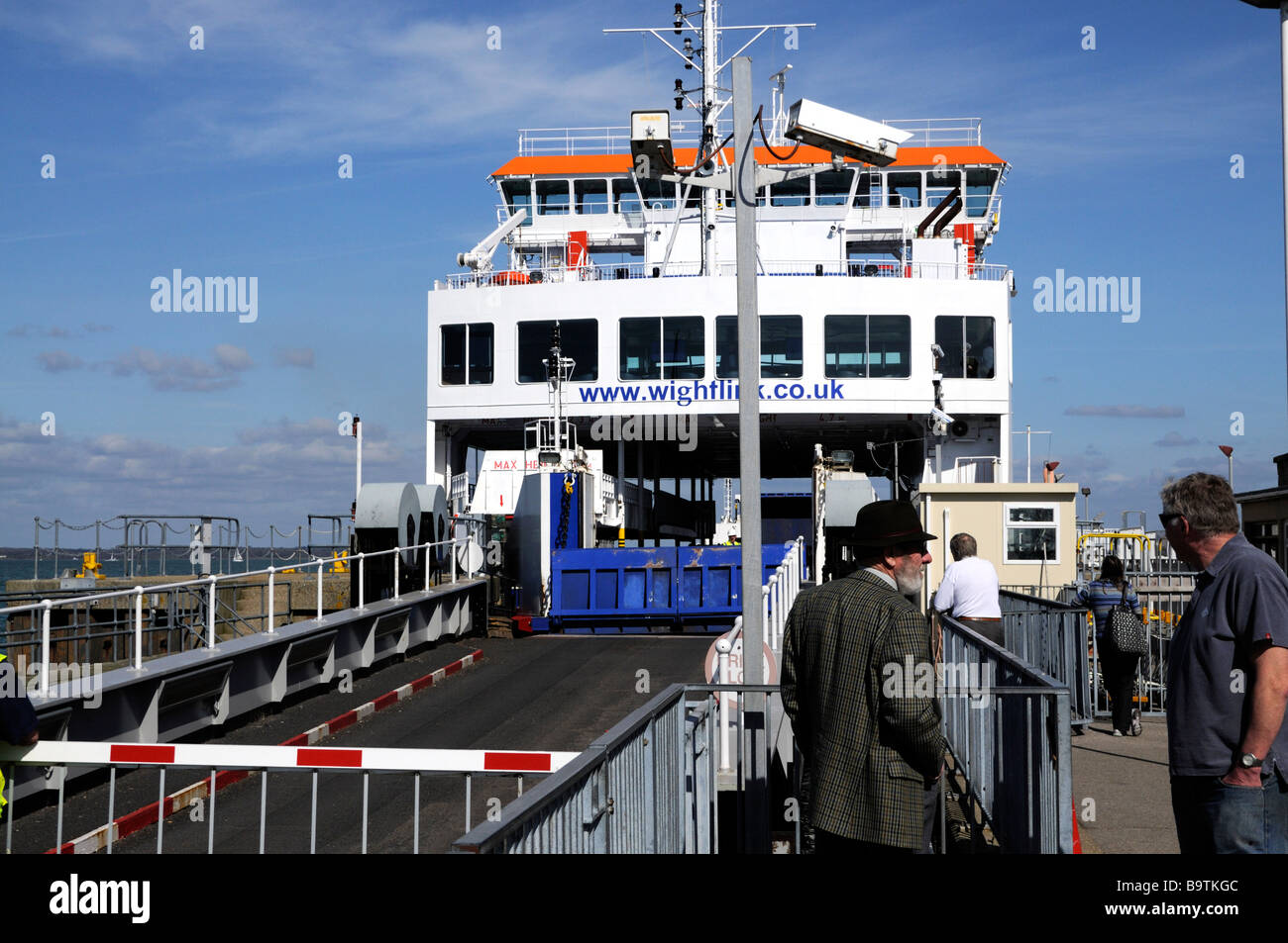 Wightlink ferry at Yarmouth Isle of Wight United Kingdom Stock Photo ...