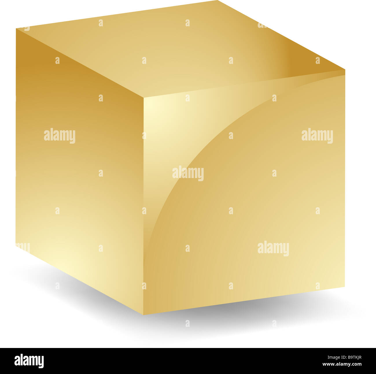 Blank cube geometric 3d shape design illustration Stock Photo - Alamy