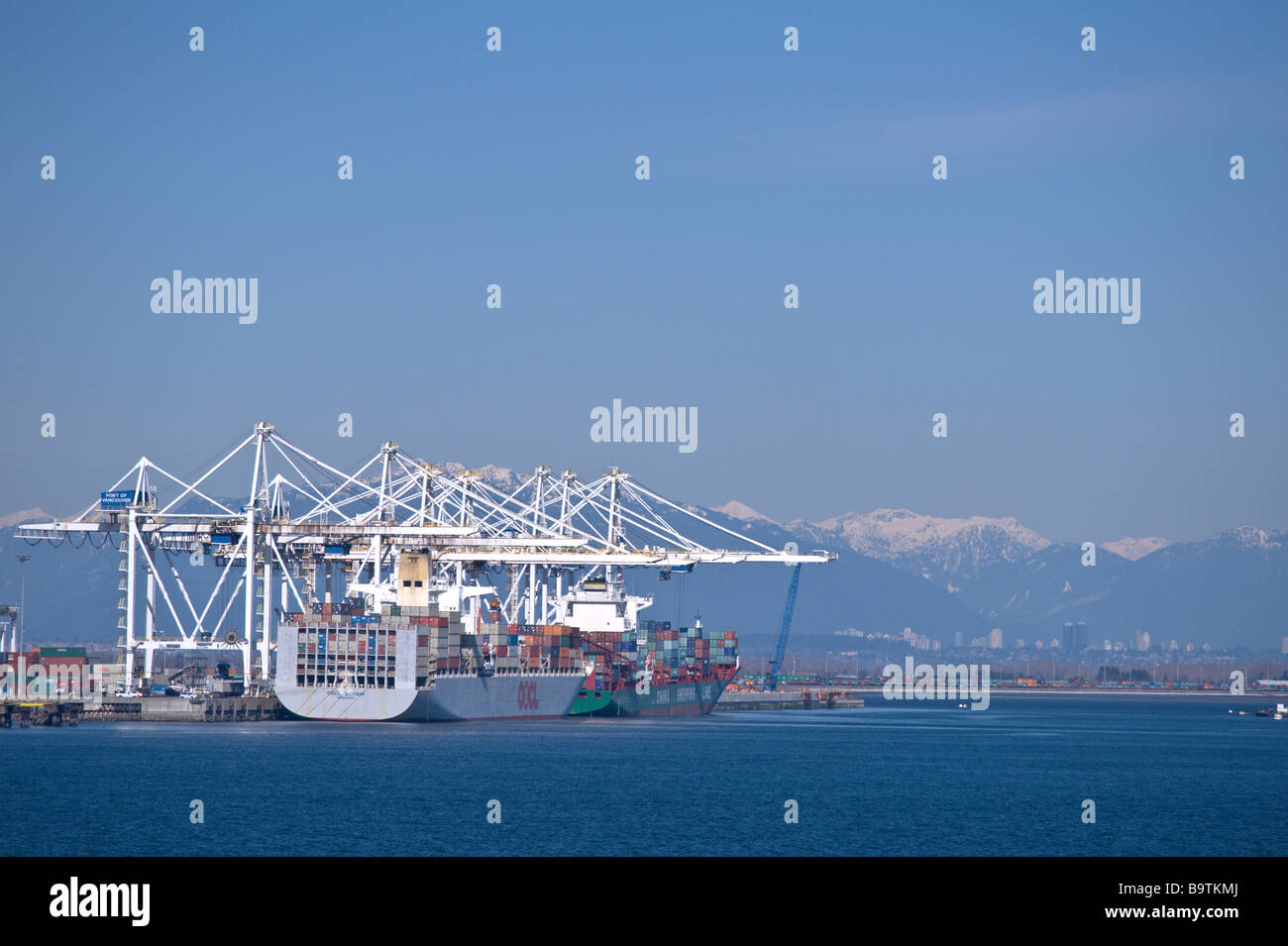 Port of Vancouver or Port Metro Vancouver at Roberts Bank Superport or ...