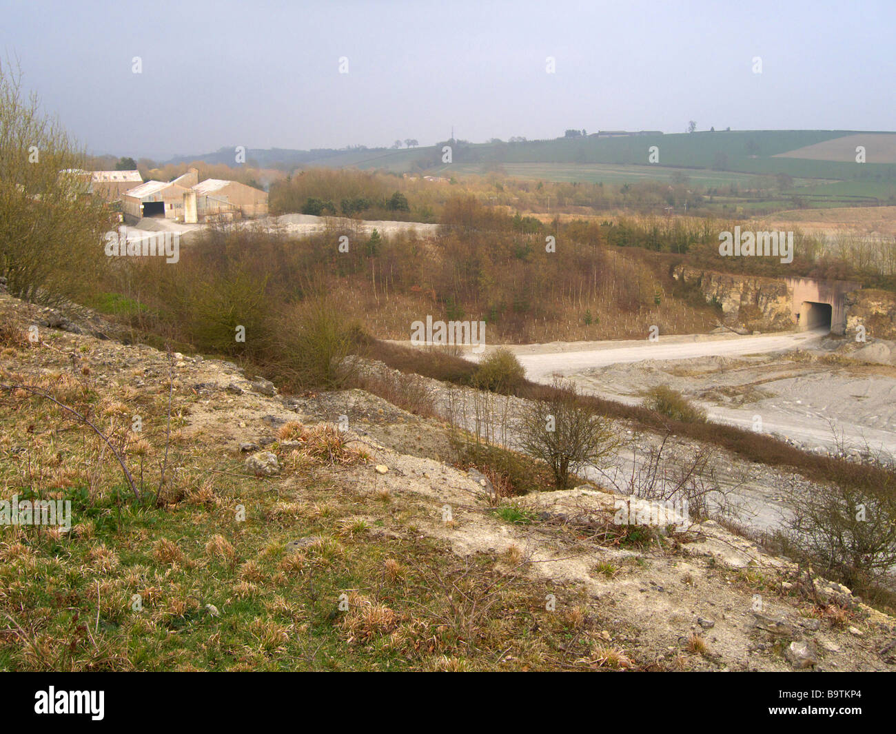 Lea Quarry at Wenlock Edge, near Much Wenlock, Shropshire, England ...