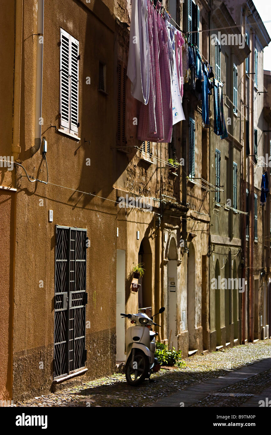Alghero (Alguer) historical city centre. Sassari Province. Sardegna ...