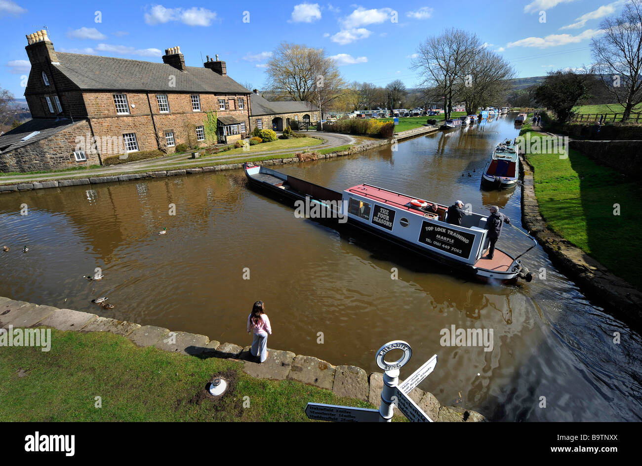 Picture shows the intersection where the Peak Forest Canal meets the ...