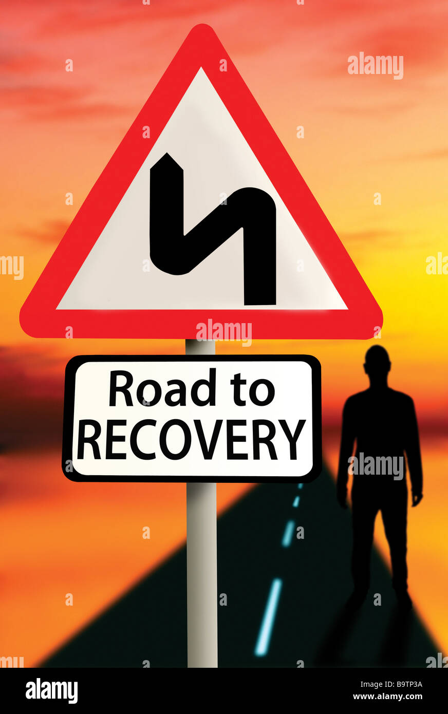 Economic recovery road sign hi-res stock photography and images - Alamy