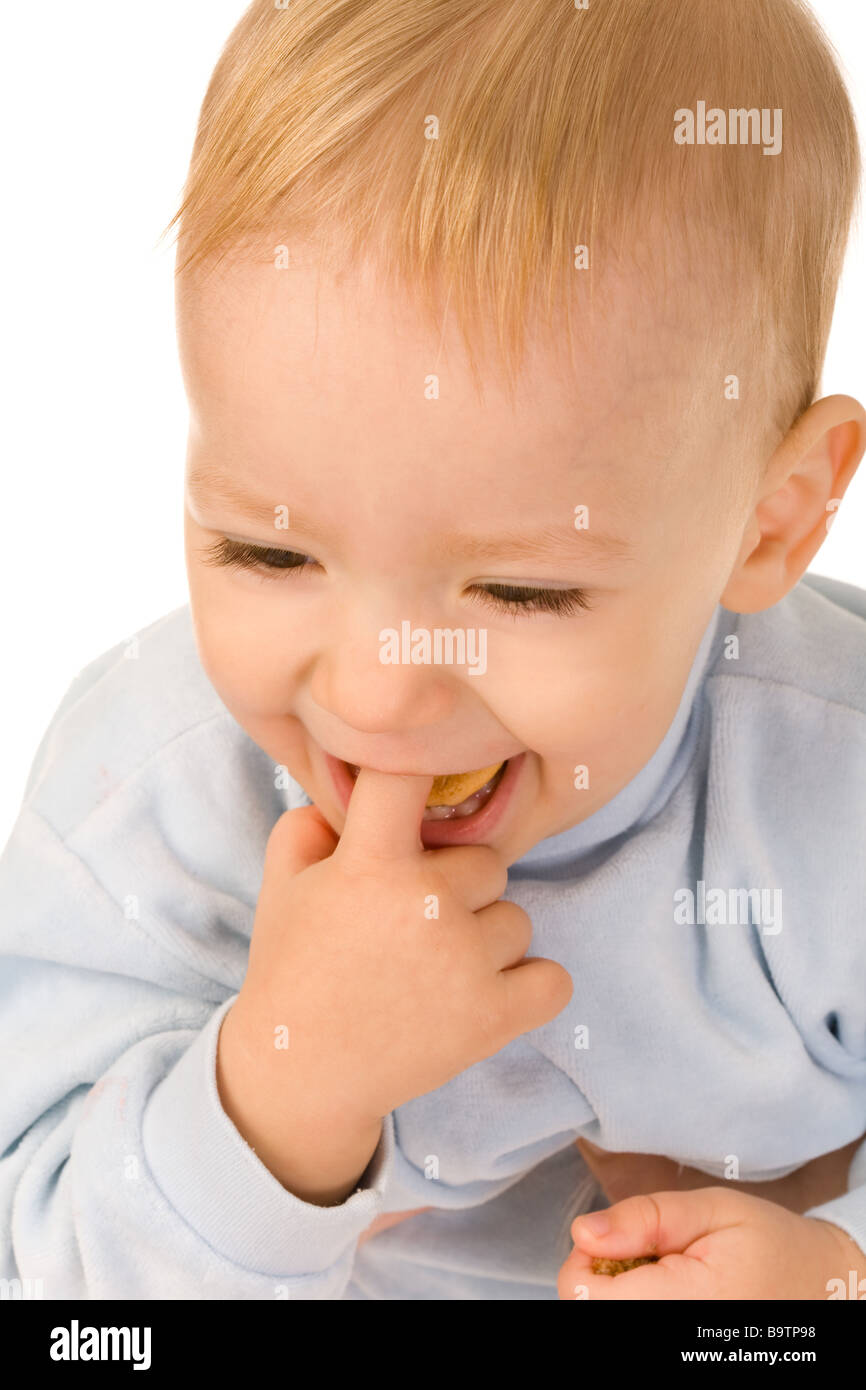portrait of emotional boy on white background Stock Photo - Alamy