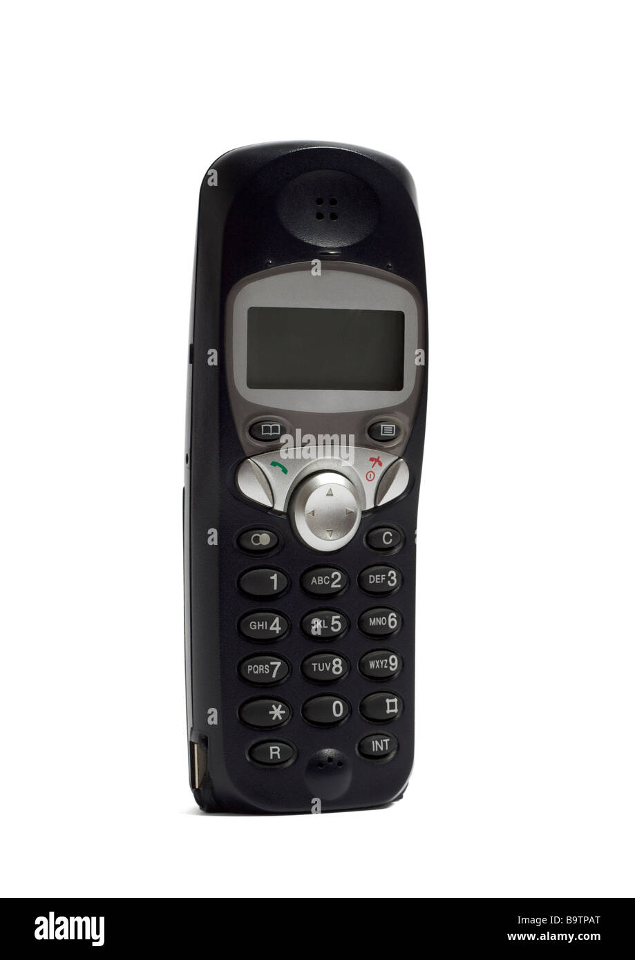 Digital cordless phone on white background Stock Photo - Alamy