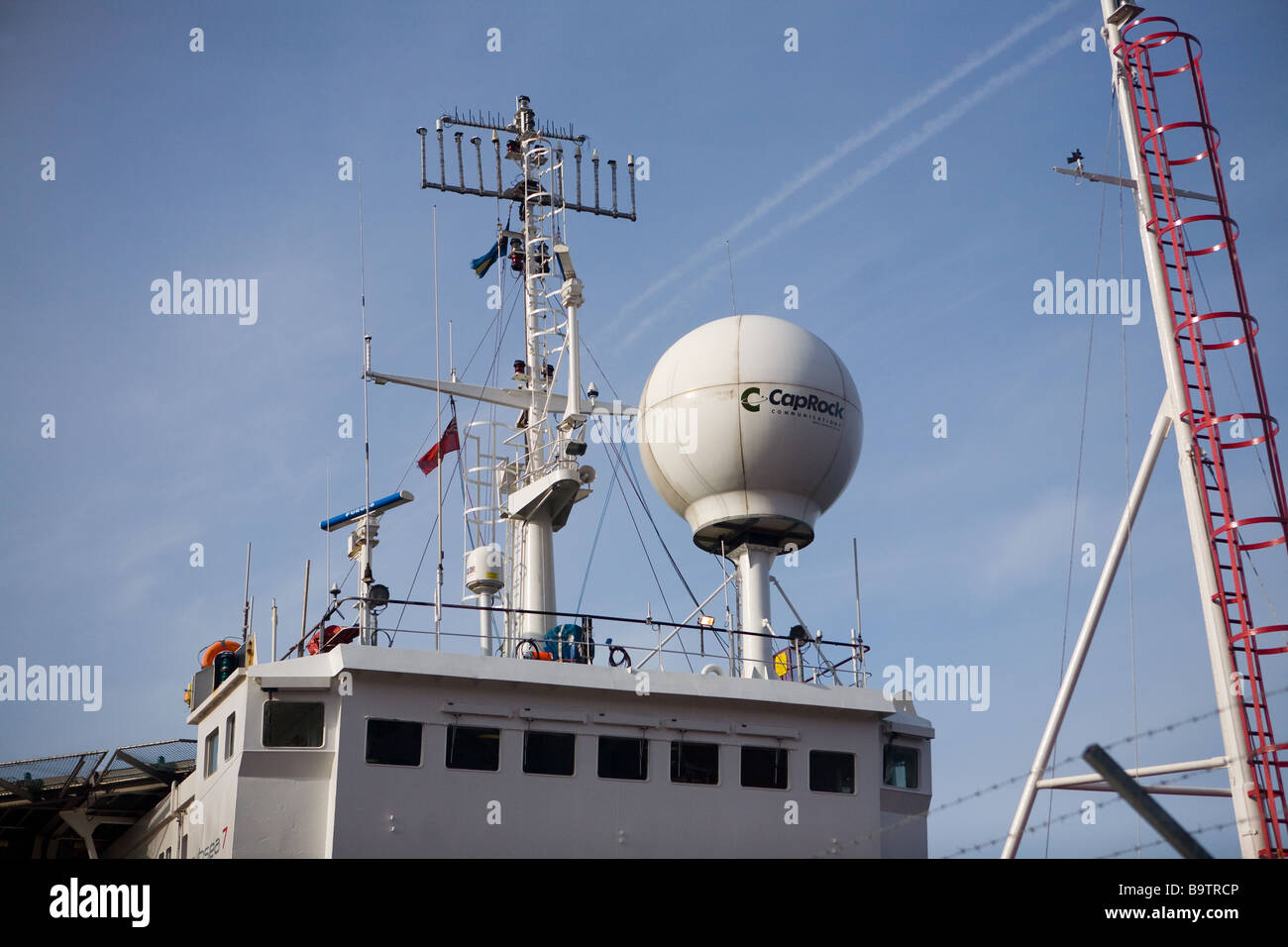 Marine Communication Aerials Stock Photo - Alamy