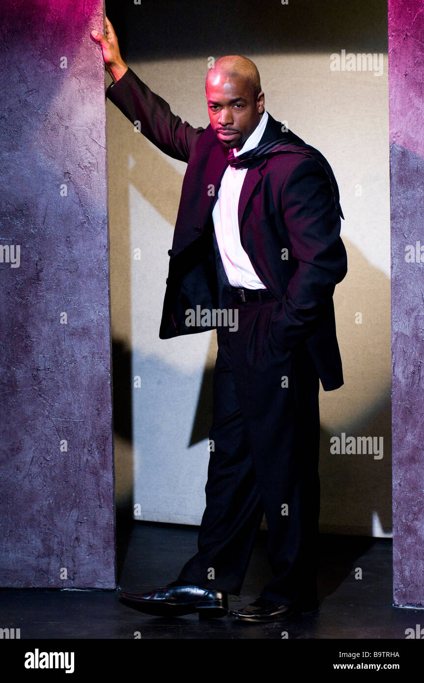 handsome black african american male stage actor model portrait pose ...