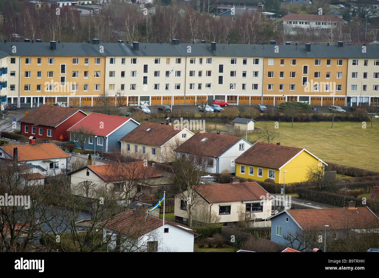 Swedish village, Kungsbacka Stock Photo - Alamy
