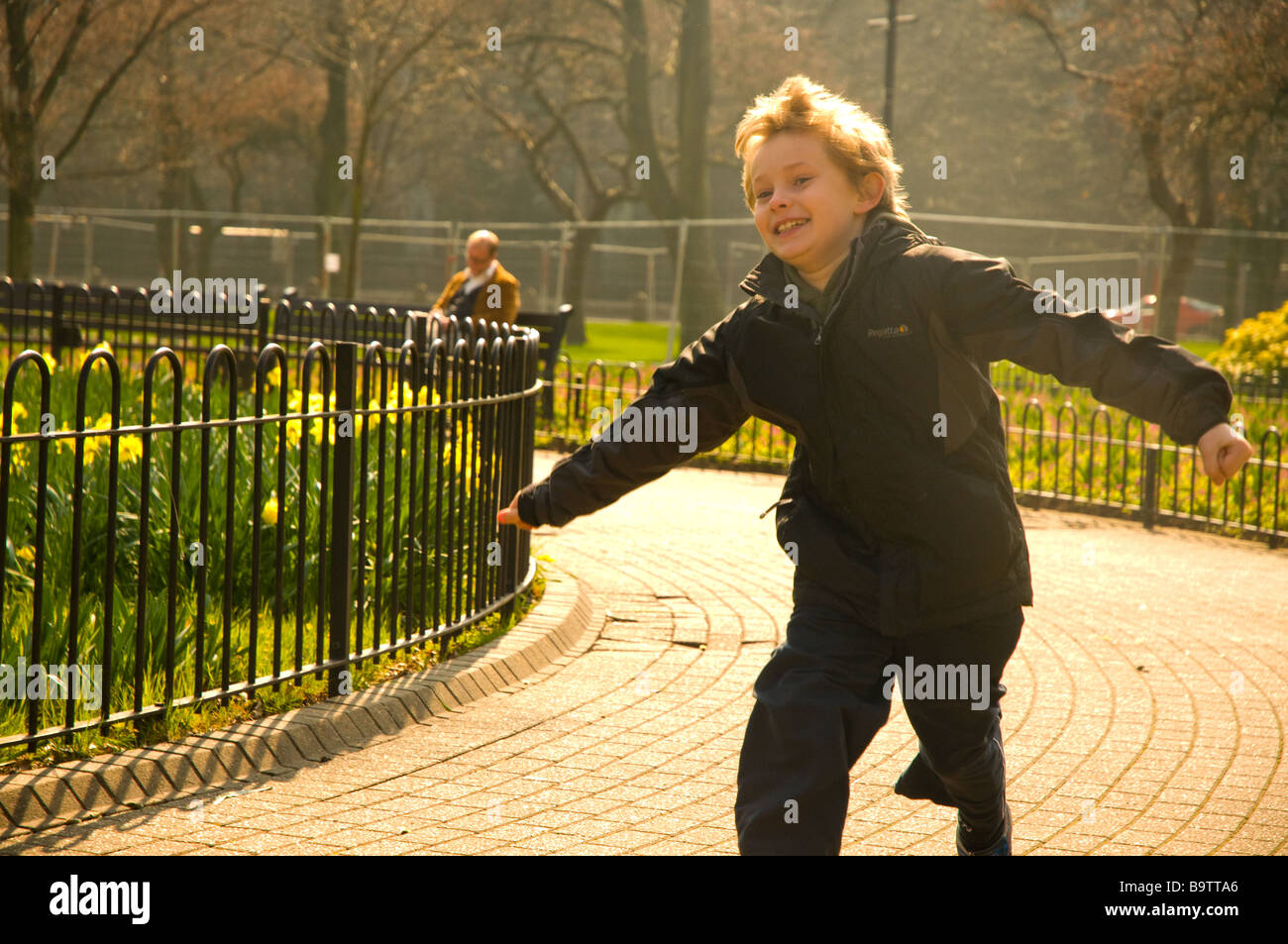 Young welsh boy having fun Stock Photo - Alamy