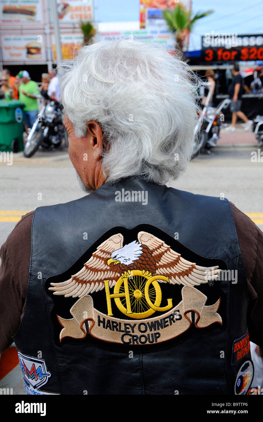 Daytona Beach Florida Biker Week motorcycle pilgrimage symbolic vest ...
