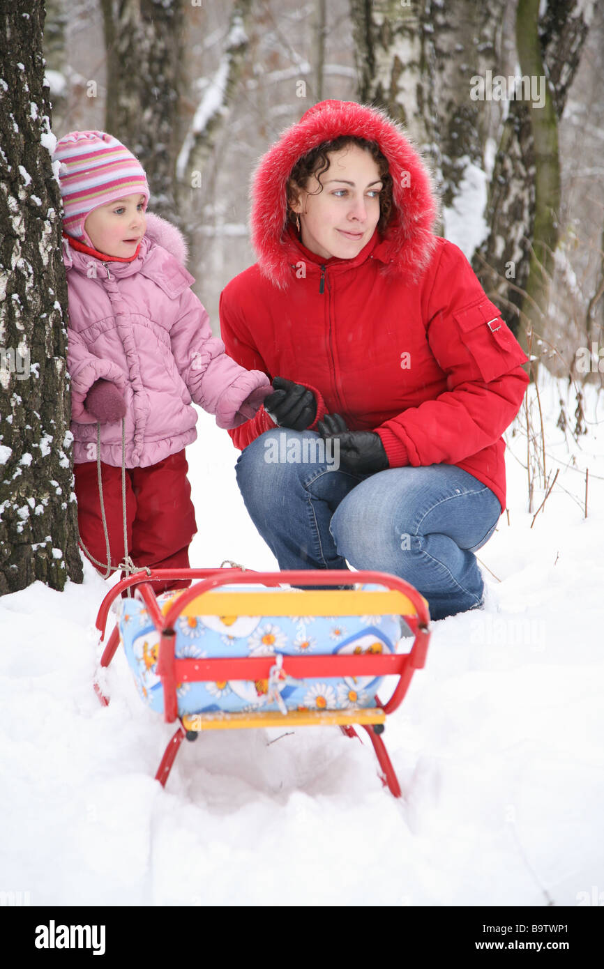 Child sled play in hi-res stock photography and images - Alamy