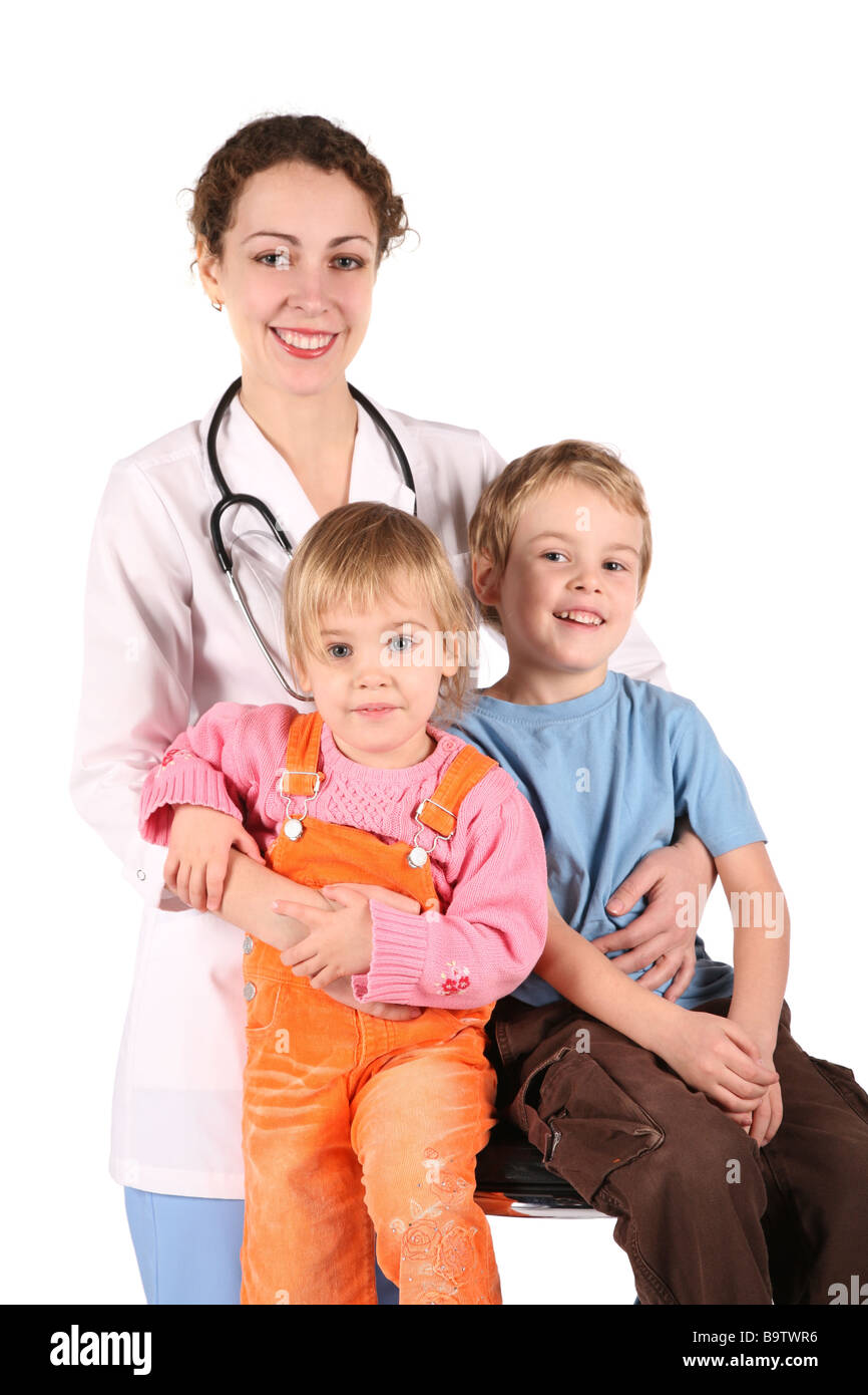doctor and children Stock Photo - Alamy